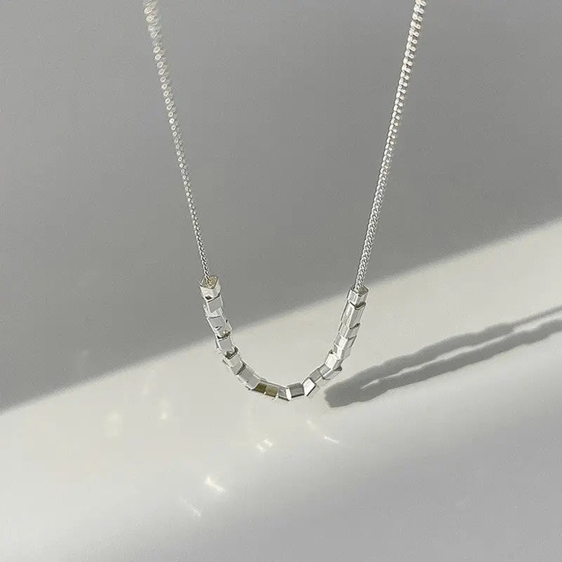 Modern pearl-inspired necklace with a sleek chain design – Evelyn Jewellery